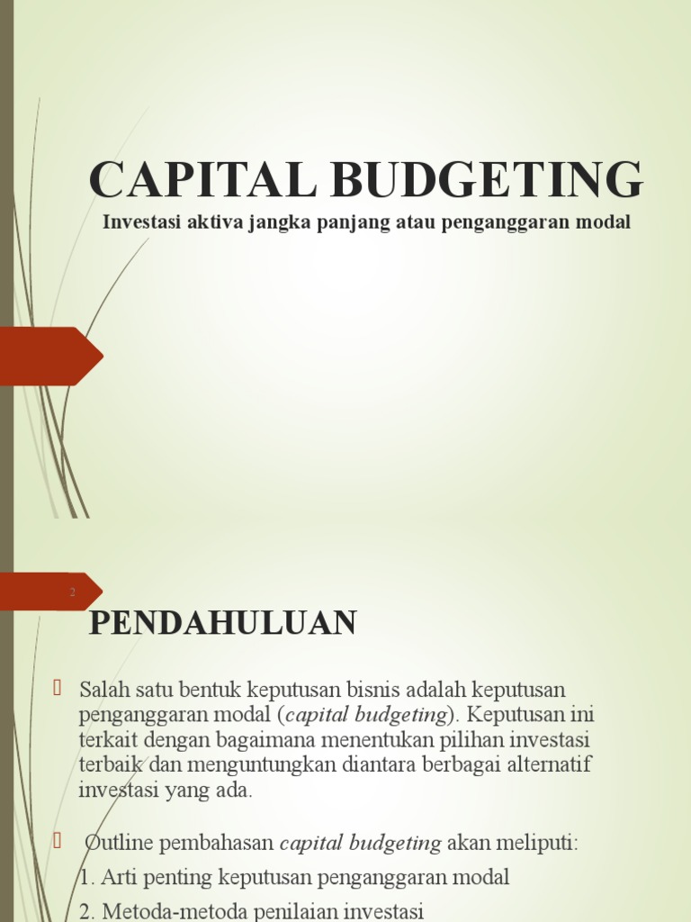 Capital Budgeting | PDF | Bisnis | Pengelolaan Keuangan & Uang
