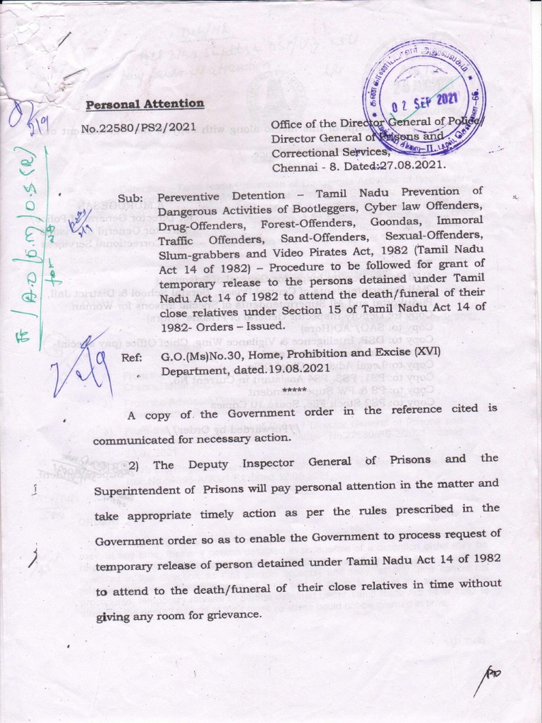 TPDA Leave One Day G.O | PDF