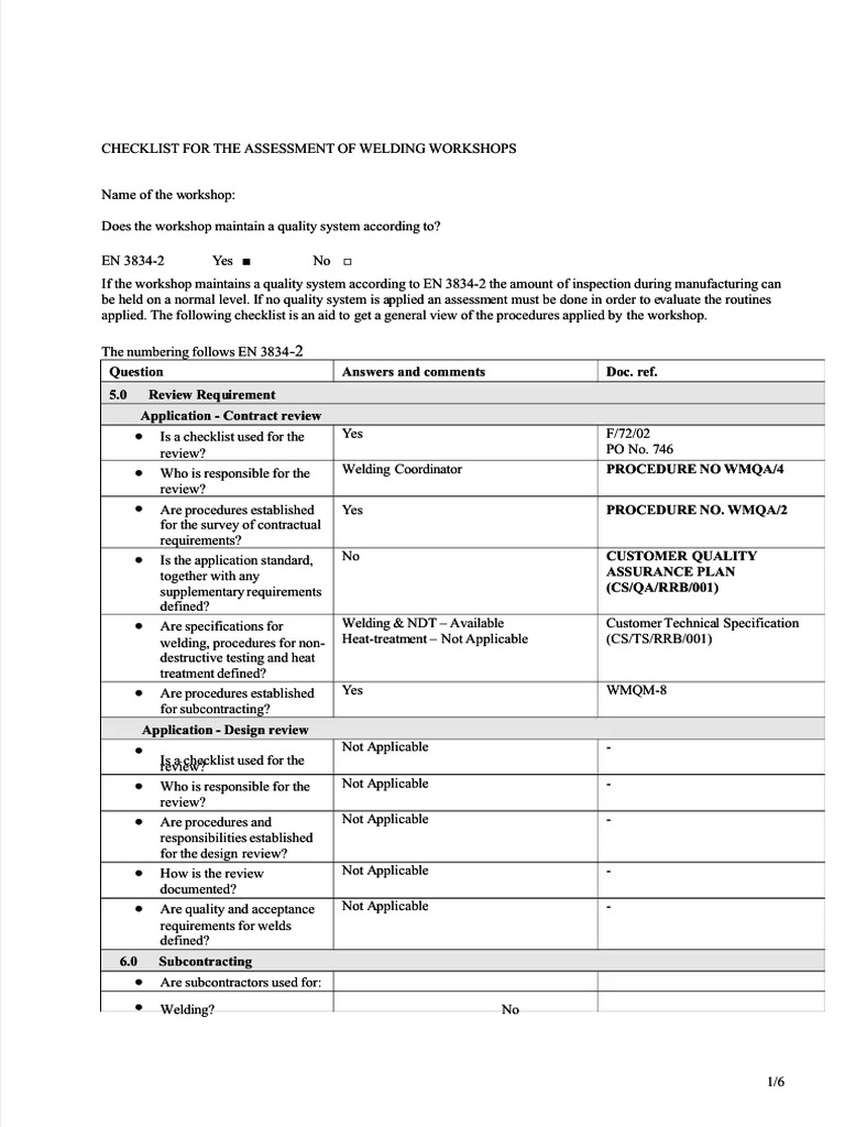 PDF Iso 3834 Checklist 2 Compress | PDF