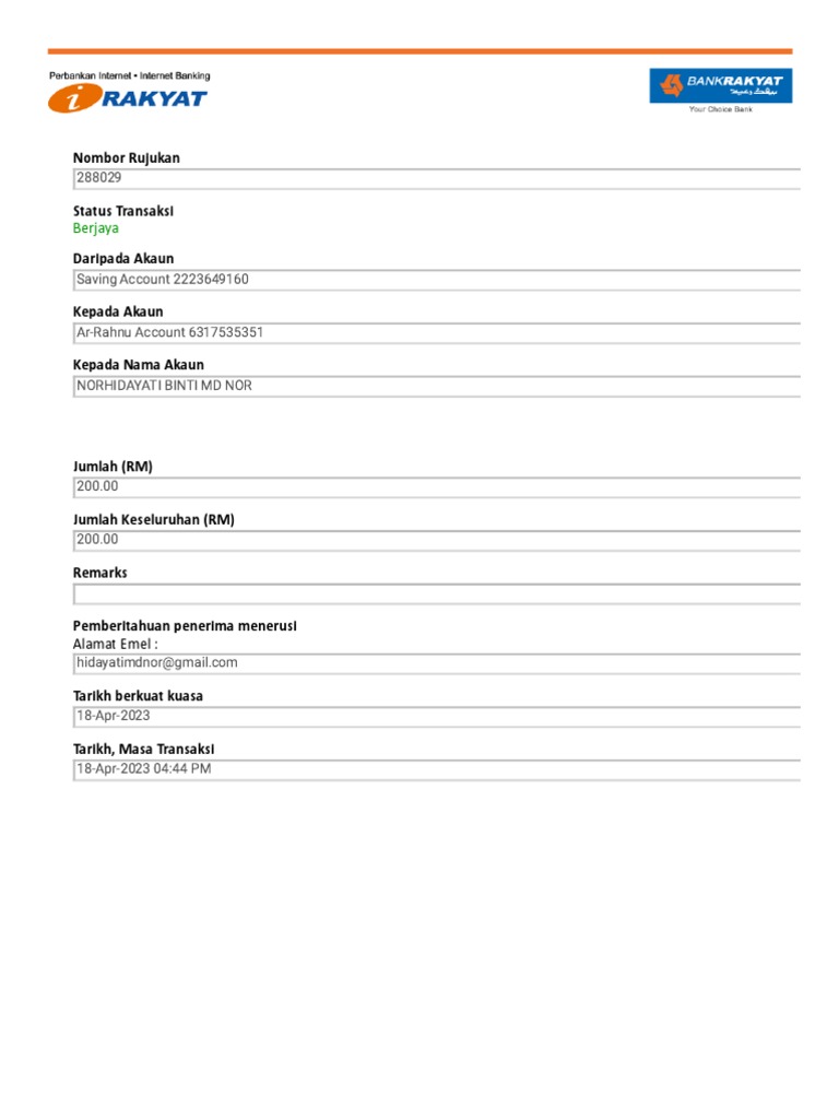 IRakyat - Bayar Pembiayaan - Perakuan | PDF