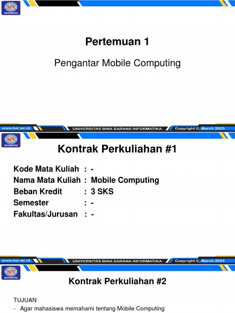 Pertemuan 1: Pengantar Mobile Computing | PDF
