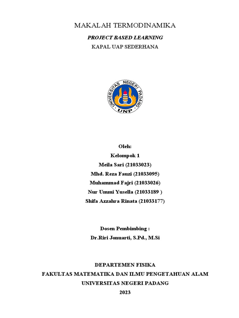 Makalah KLP 4 TERMODINAMIKA | PDF