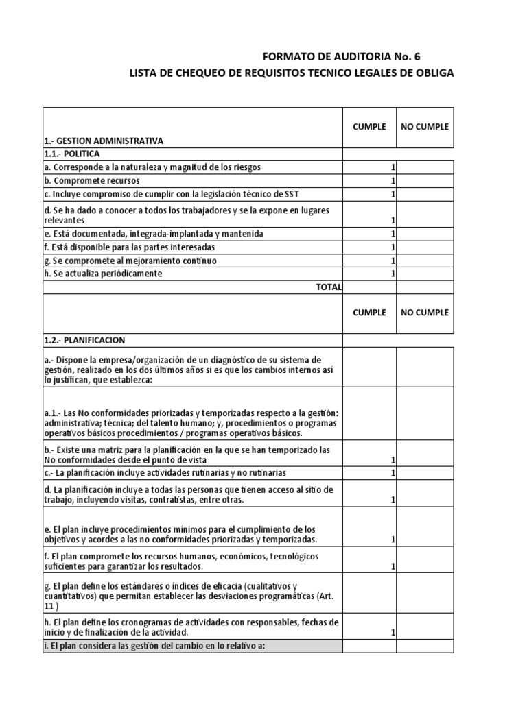 Anexo 6 VF | PDF | Planificación | Auditoría
