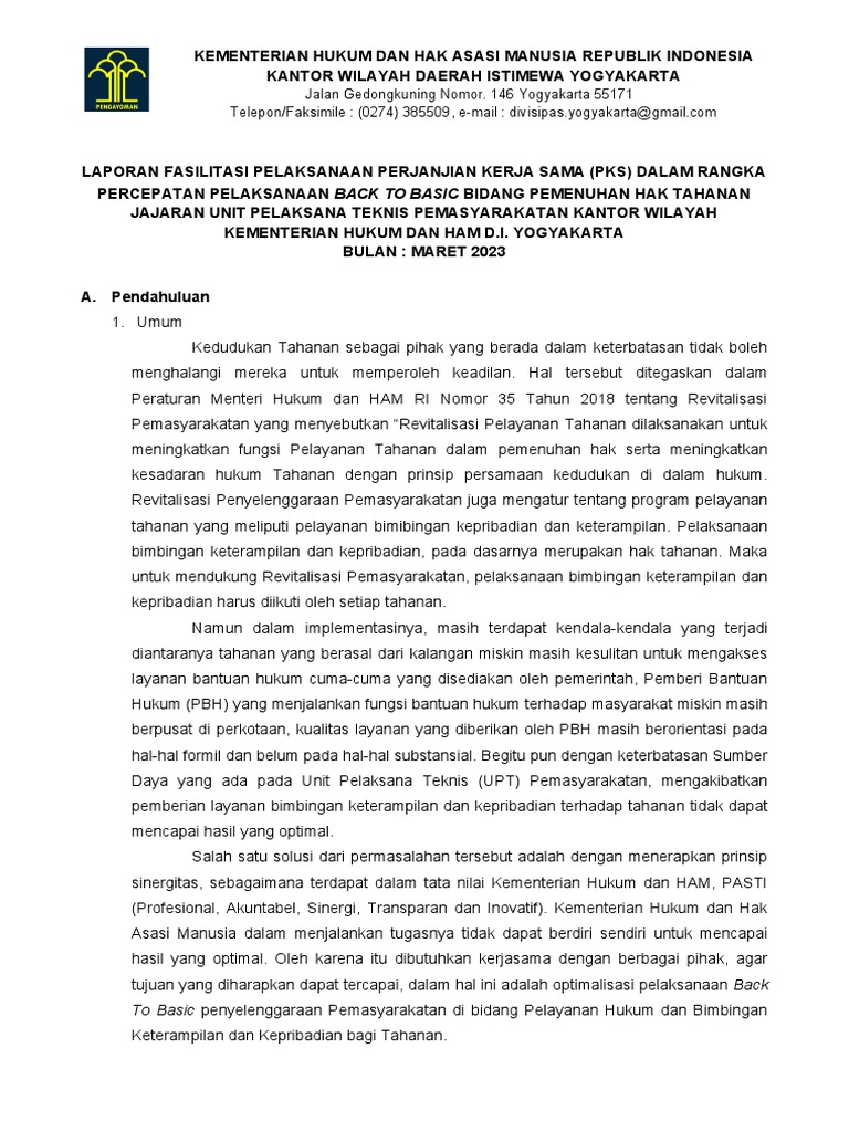 Laporan PKS Bankum PAS 2023 | PDF