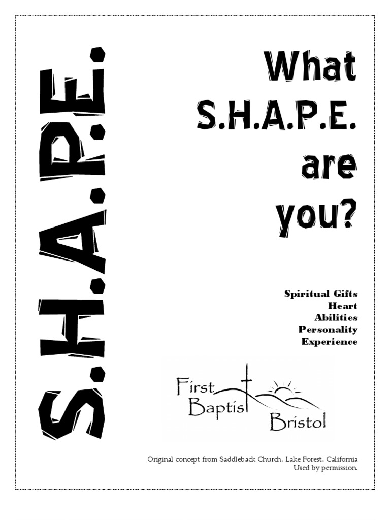 SHAPE Inventory 1 | PDF | Spiritual Gift | Religious Belief And Doctrine