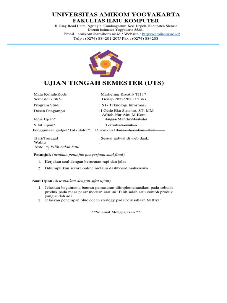 UTS 20.82.1042 Marketing Kreatif | PDF