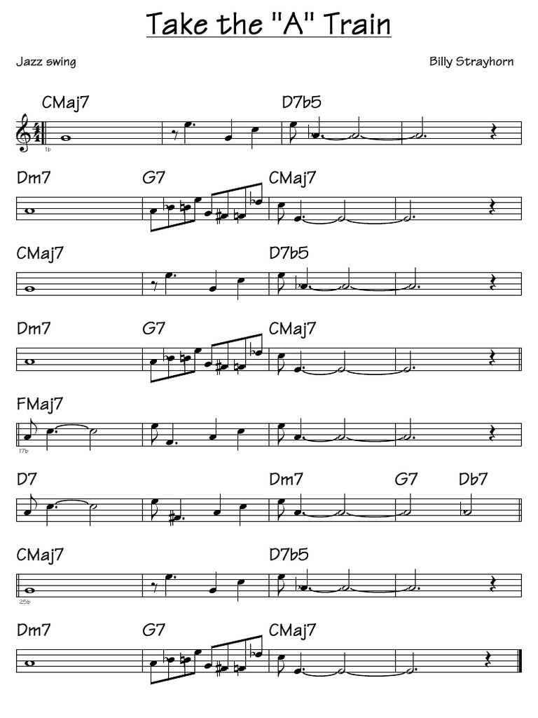 Take The A Train Lead Sheet | PDF