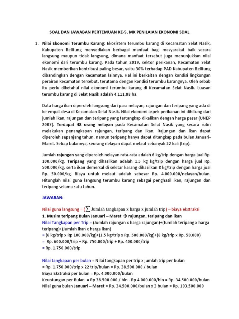 Tugas 5 (Terjawab) | PDF | Griya & Taman | Sains & Matematika