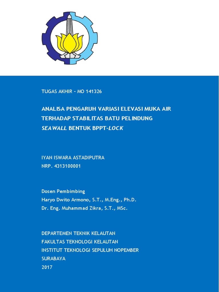 Analisa Pengaruh Variasi Elevasi Muka Air THD Stabilitas Bppt-Lock | PDF