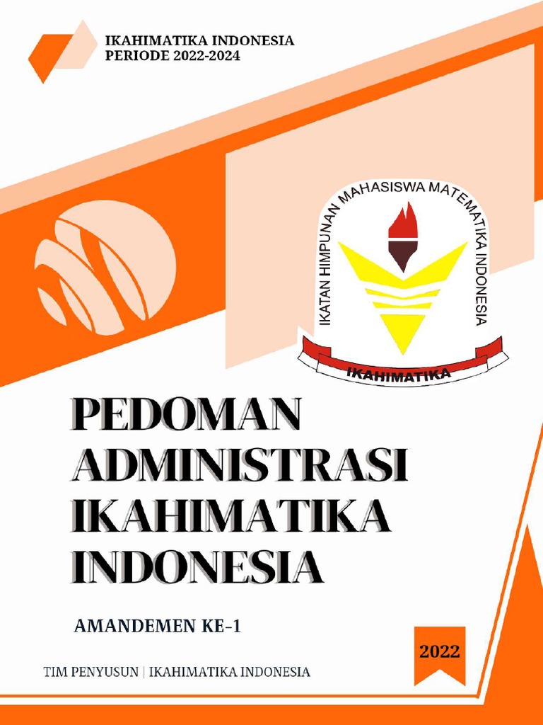 Sampul-Amandemen Ke-1 Pedoman Administrasi IKAHIMATIKA Indonesia | PDF
