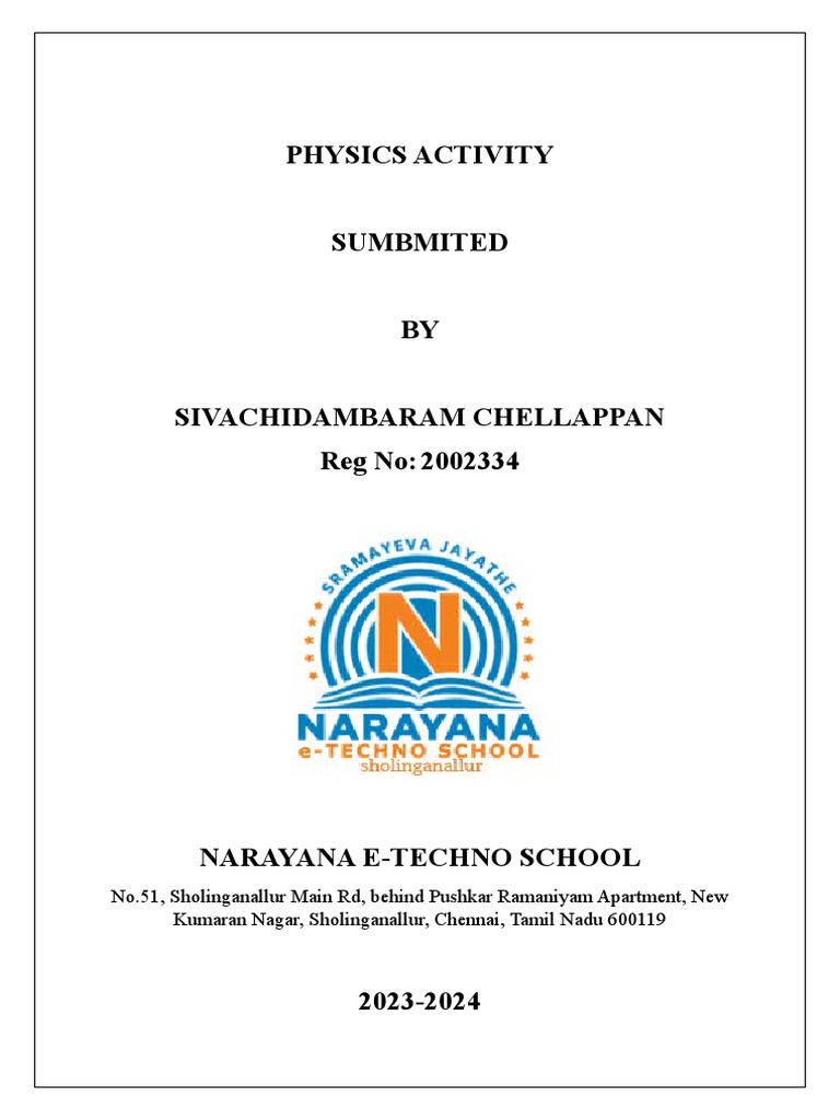 Physics Activity | PDF | Resistor | Electrical Resistance And Conductance