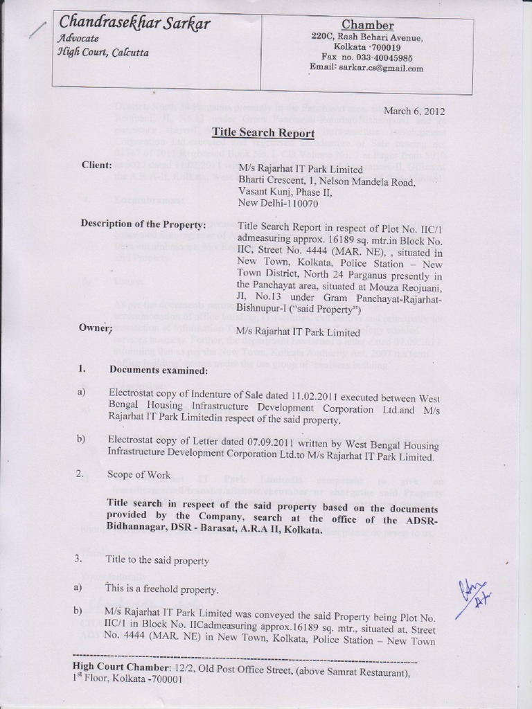 Title-Search-Report Done | PDF