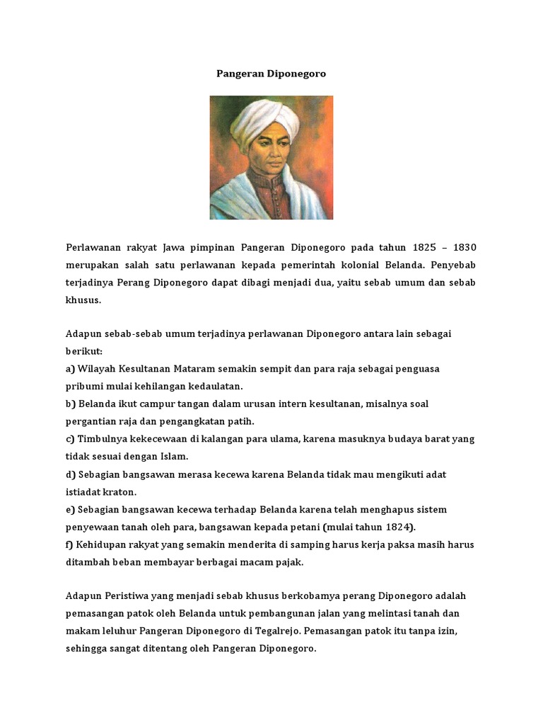 Pangeran Diponegoro | PDF
