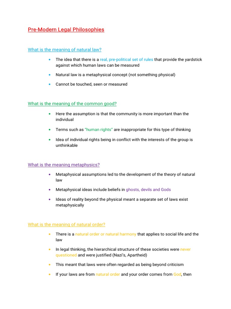 LJU4801-Legal Philosophy Notes | PDF