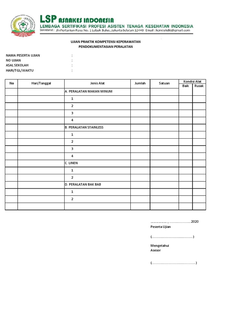 FR Catatan Peralatan | PDF