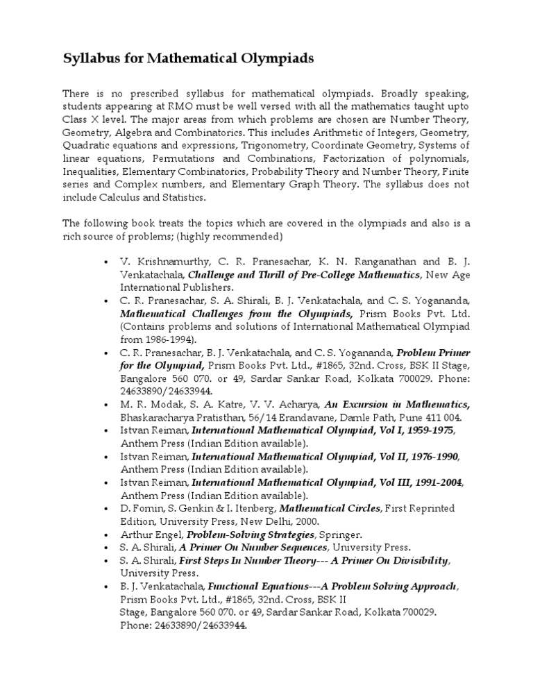 Mathematical Olympiads | PDF | Science & Mathematics