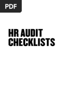 HR Audit Checklist | PDF