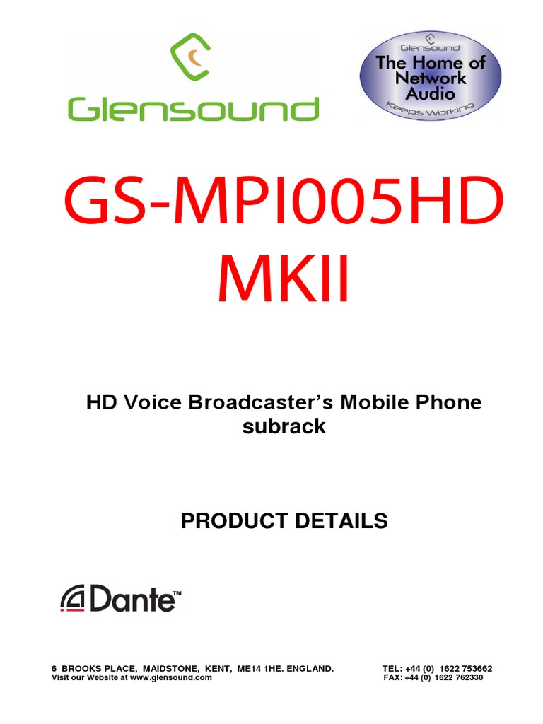 GSM - rdis-GS-MPI005HD MKII Manual v2 | PDF