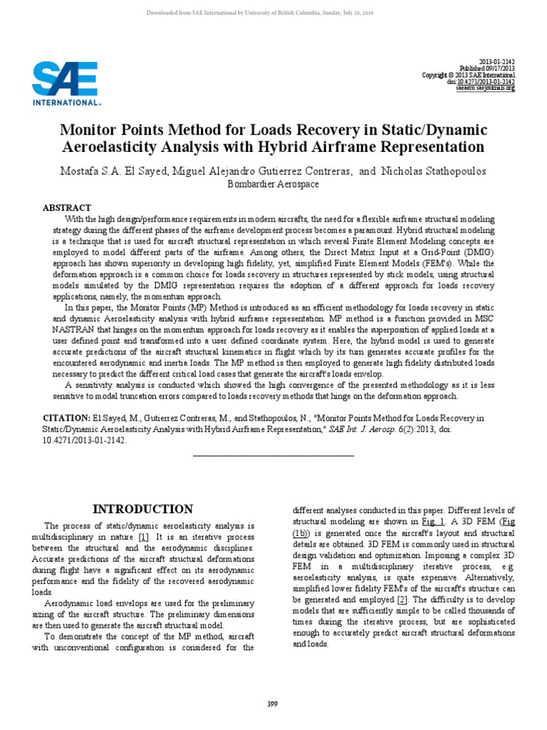 Monitor Points MSC Nastran | PDF | Finite Element Method | Matrix (Mathematics)