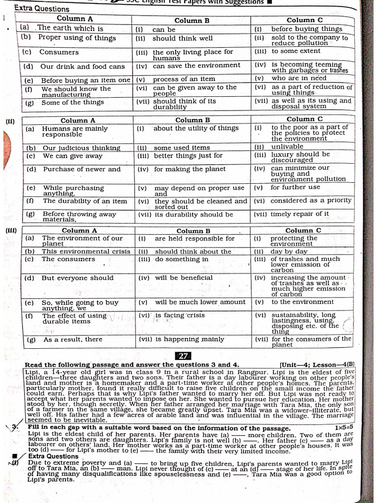 Gap Filling - Table SSC | PDF