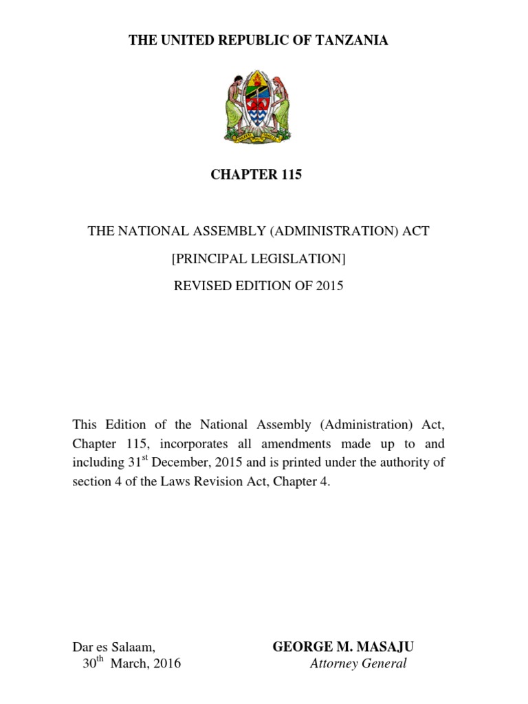 1491054835-The National Assembly (Administration) Act | PDF | Committee ...