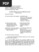 Second Appeal Format Under RTI2005 | PDF | Mail | Complaint