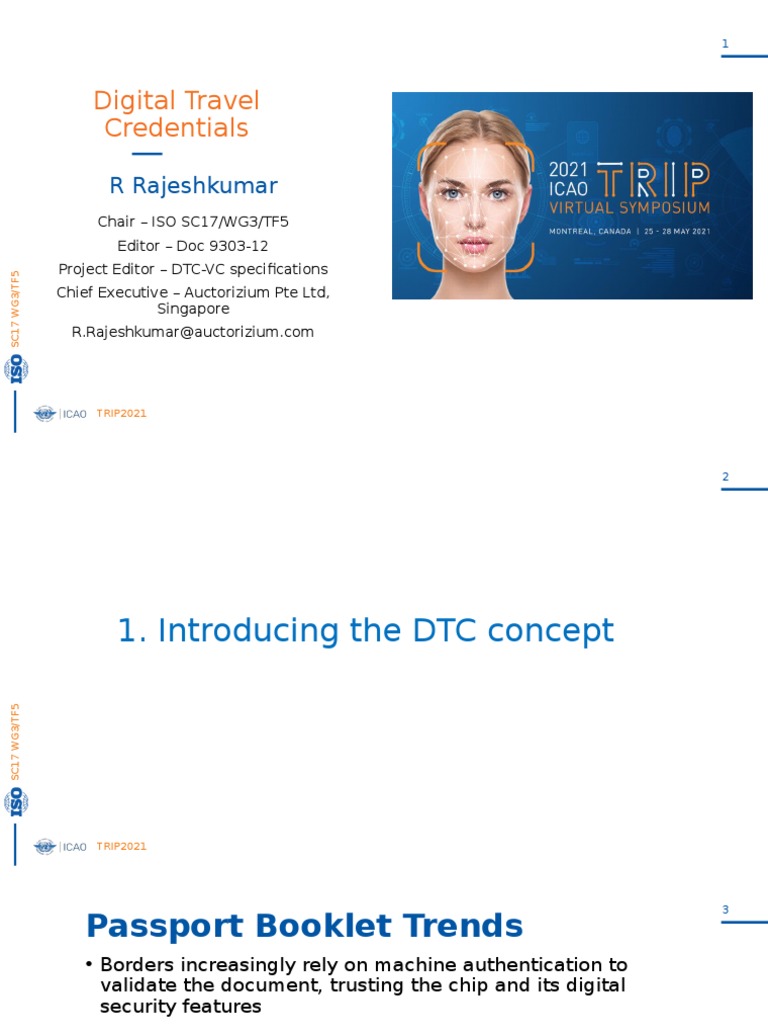 Digital Travel Credential (DTC) Policy and Guiding Principles | PDF ...
