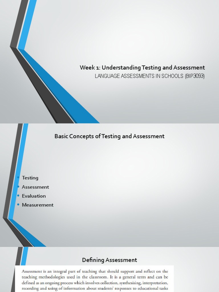 Week 1 | PDF | Educational Assessment | Evaluation