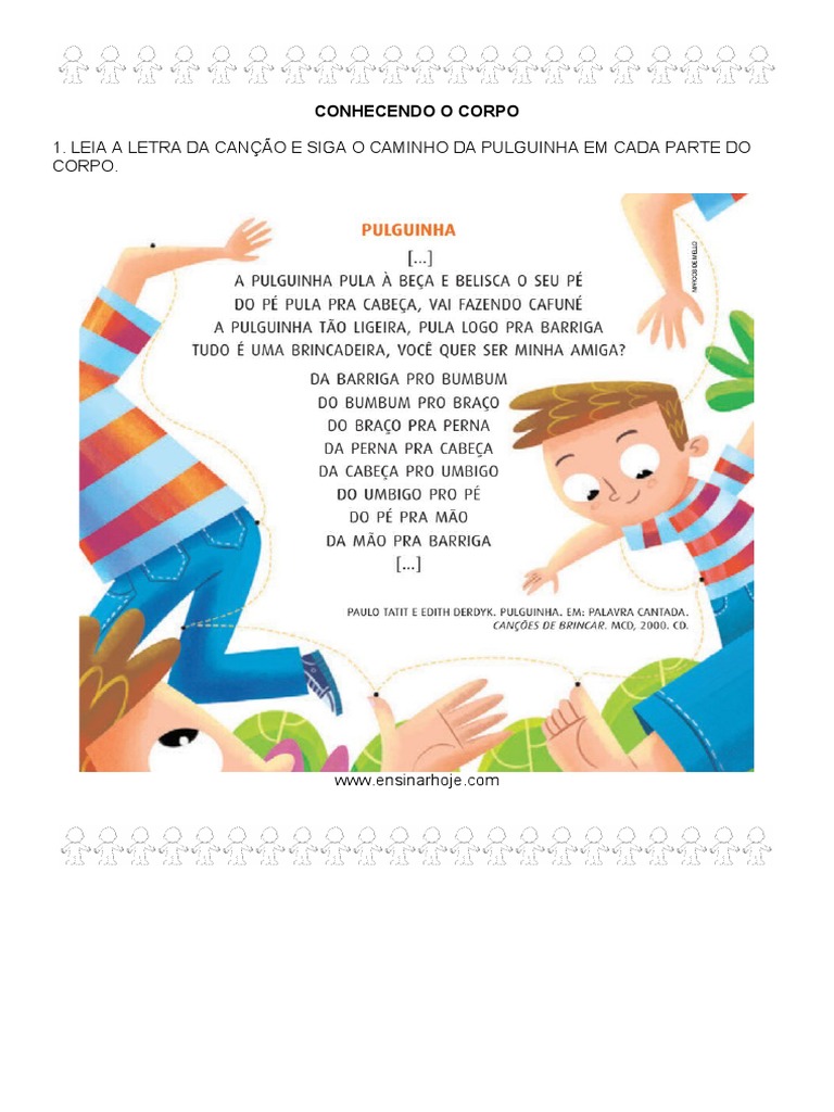 Conhecendo o Corpo Atividade 1º Ano | PDF