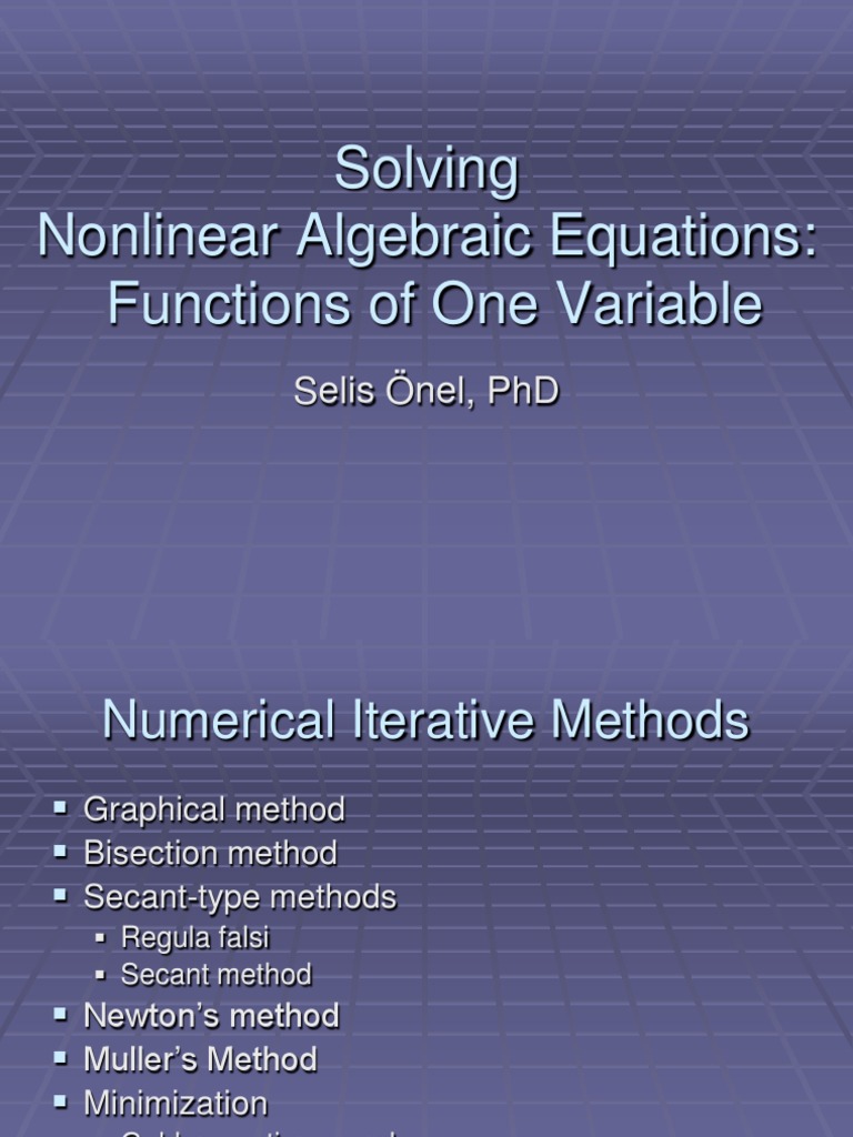 Sol Nonlin Eq | PDF | Mathematical Analysis | Mathematics Of Computing