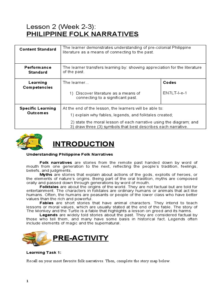 Lesson 2 | PDF | Narrative | Legends