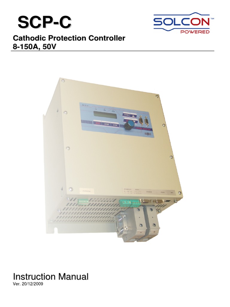 Scp-C. Instruction Manual 2009 | PDF | Corrosion | Power Supply