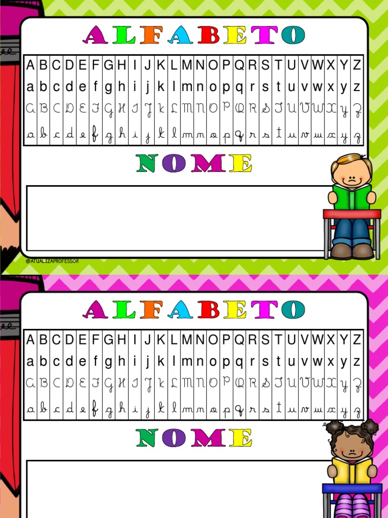 Ficha Nome Com Alfabeto - Atualizaprofessor | PDF
