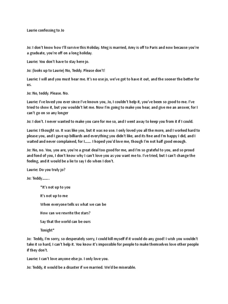 Laurie Confessing To Jo | PDF | Lifestyle