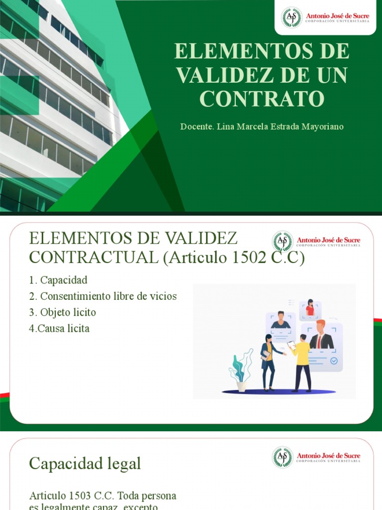 Elementos de Validez en Contratos | PDF | Principios éticos | Ley común