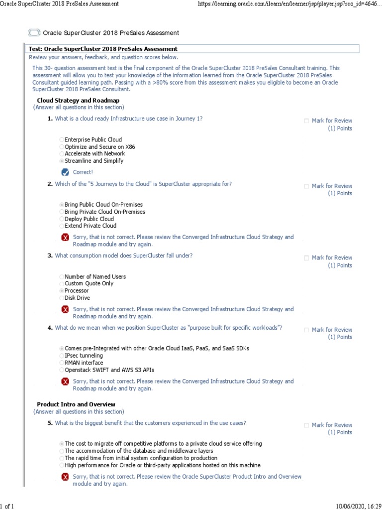 Oracle SuperCluster 2018 PreSales Assessment PDF | PDF | Cloud Computing | Oracle Corporation