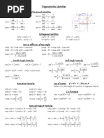 Math 30-1 Formula Sheet | PDF | Logarithm | Trigonometric Functions