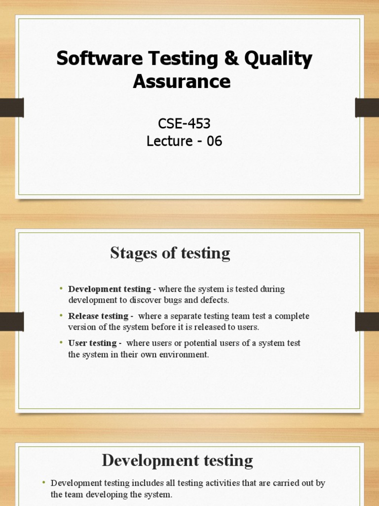 Week02 Lecture06 Pdf Software Testing Unit Testing
