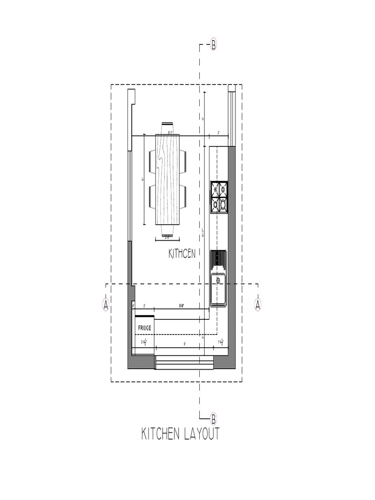 Kitchen Plan Drawing | PDF