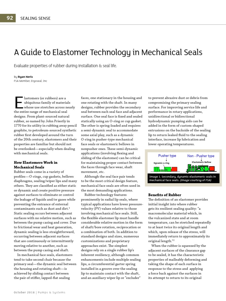 Elastomer Tech - FSA | Download Free PDF | Polymers | Cross Link