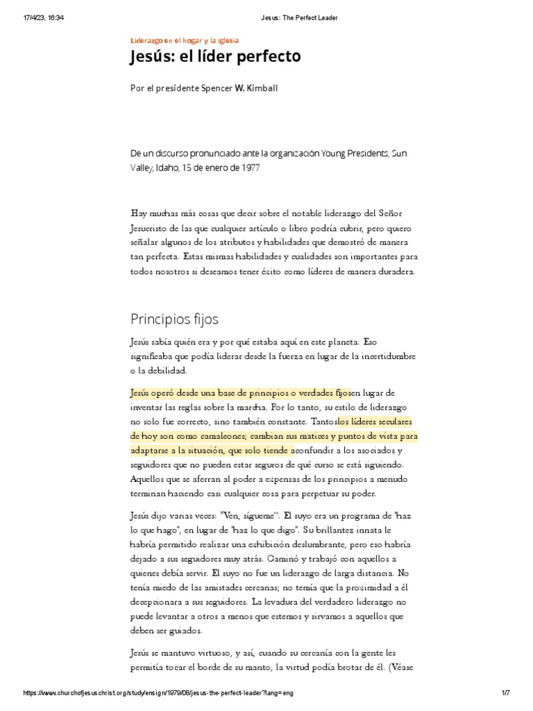 Jesús: El Líder Perfecto en Acción | PDF | Jesús | Liderazgo