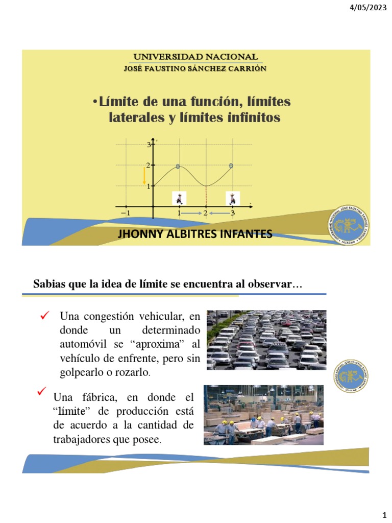 Limites 01 2023 - 1 | PDF | Límite (Matemáticas) | Función (Matemáticas)