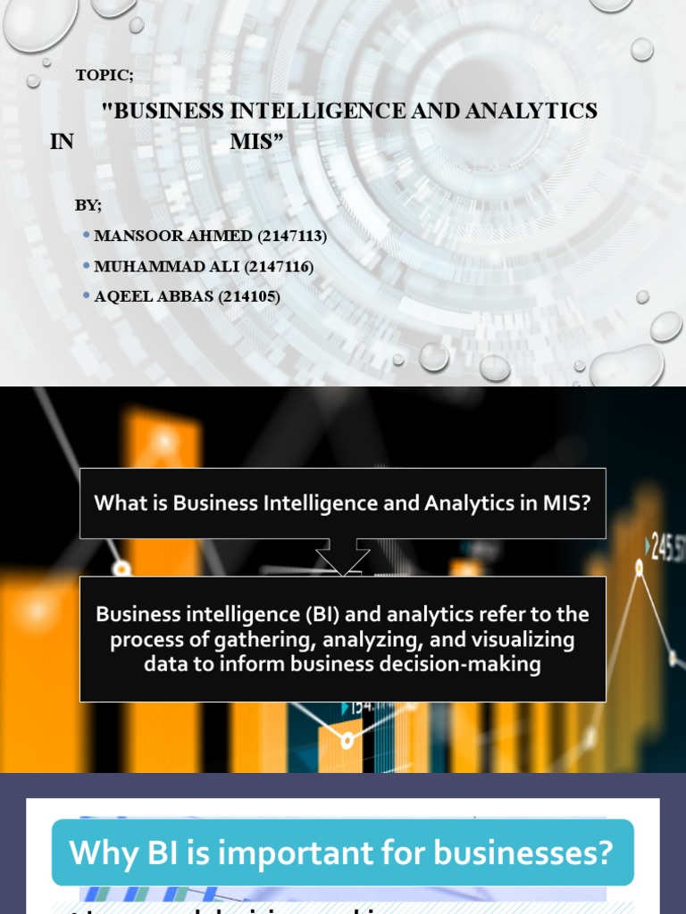 Business Intelligence & Analytics in MIS | PDF