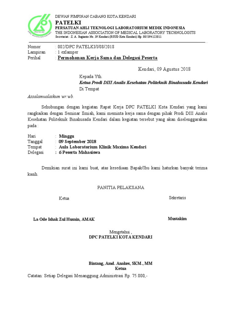 Surat Undangan Kerjasama | PDF