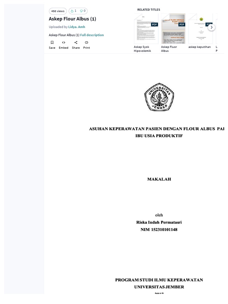 PDF Askep Flour Albus 1 - Compress | PDF