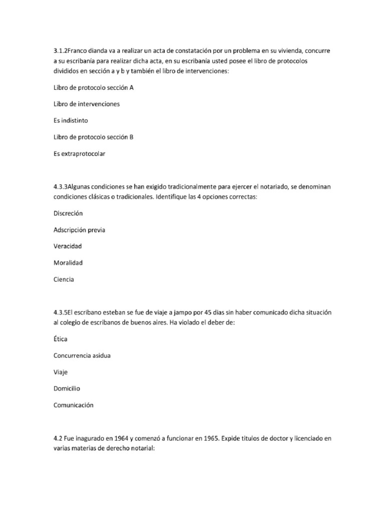 Notarial PREGUNTERO 1ER Y 2DO PARCIAL (TODO JUNTO) | PDF