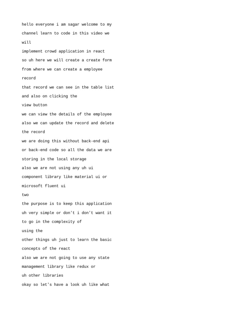 React Simple CRUD Application React Hooks Typescript (English (Auto-Generated ...