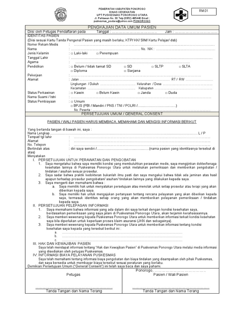 Rekam Medis Contoh | PDF