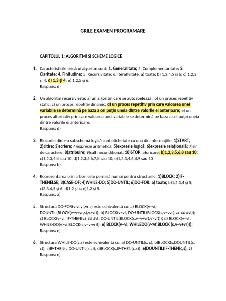 Grile BPC 83 Pag | PDF