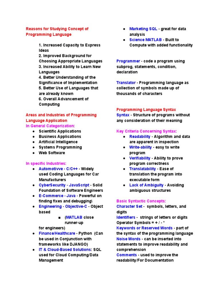 Dcit23a Midterm Reviewer | PDF | Control Flow | Java (Programming Language)